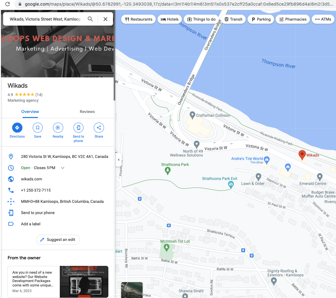 Google Maps Strategies - Wikads | Kamloops web design and SEO